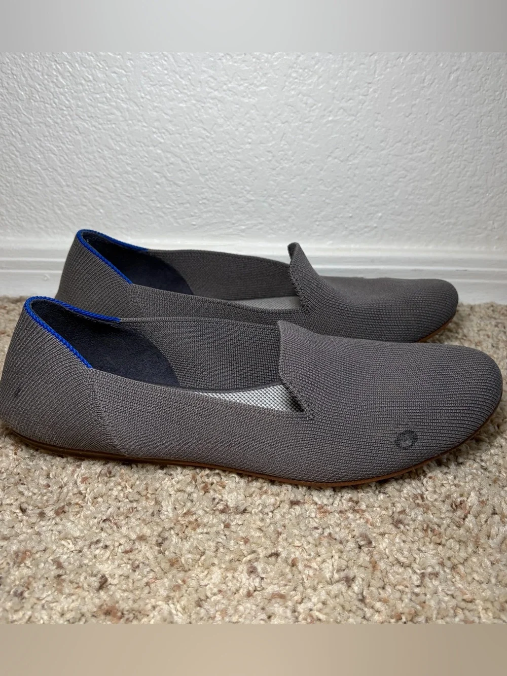Rothy's | Shoes | Rothys Womens Grayblue Knit Slipon Loafer Flats Round ...